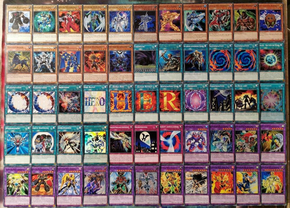 JADEN YUKI-ELEMENTARHELDEN-DECK-Magma,Nova,Flammenflügelmann (Neu und ...