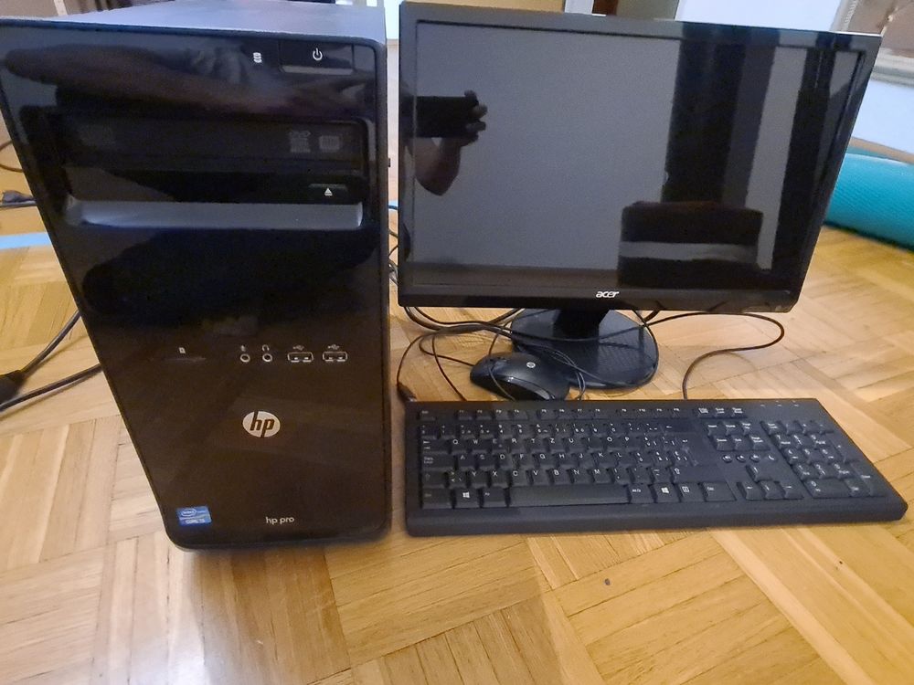 HP Pro 3500 PC Micro Tower mit Monitor, Tastatur und Maus (Gebraucht ...