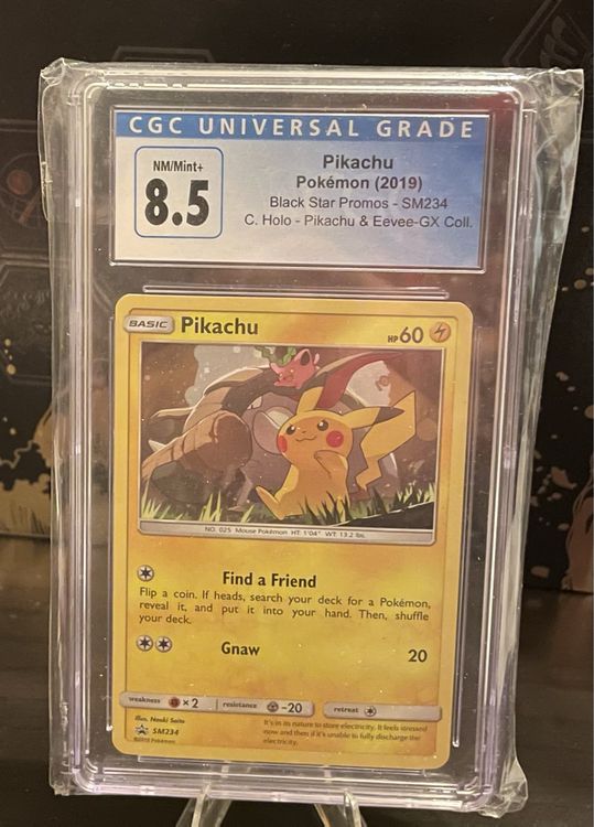 Pikachu CGC 8.5 Black Star Promo SM234 Pokemon 2019! | Kaufen auf Ricardo