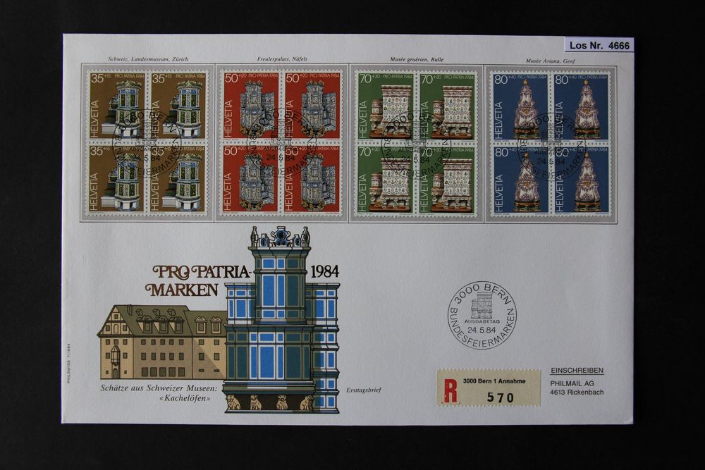 PP 1984 Luxusbrief ET gestempelt Los 4666 (Gebraucht) in Volken für CHF ...