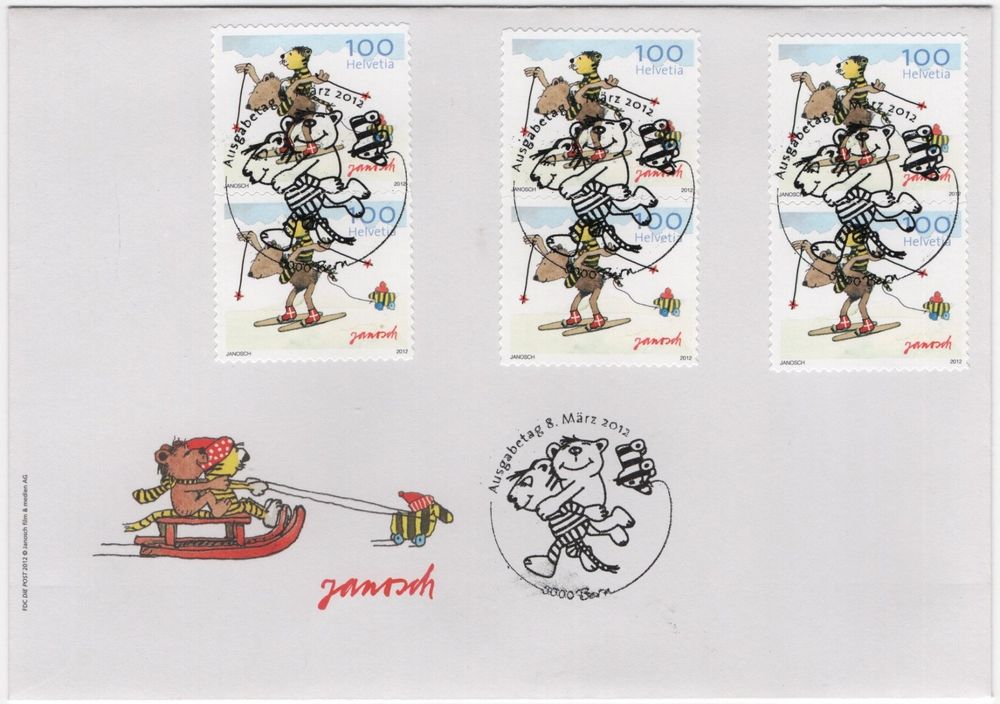 Janosch Paare auf offiziell illustriertem Combo-FDC (Gebraucht) in ...