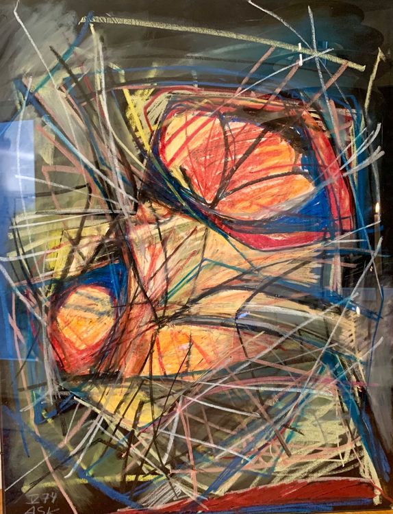 Original CH Astrid Keller Fischer Gemälde Mischtechnik 1974 | Kaufen auf Ricardo