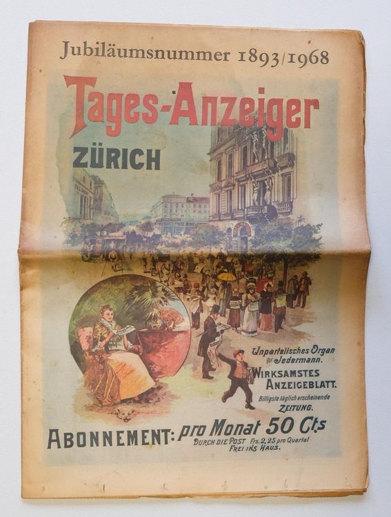 75 Jahre Jubiläumsausgabe Tagesanzeiger 1893/1968 Zeitung (Gebraucht ...
