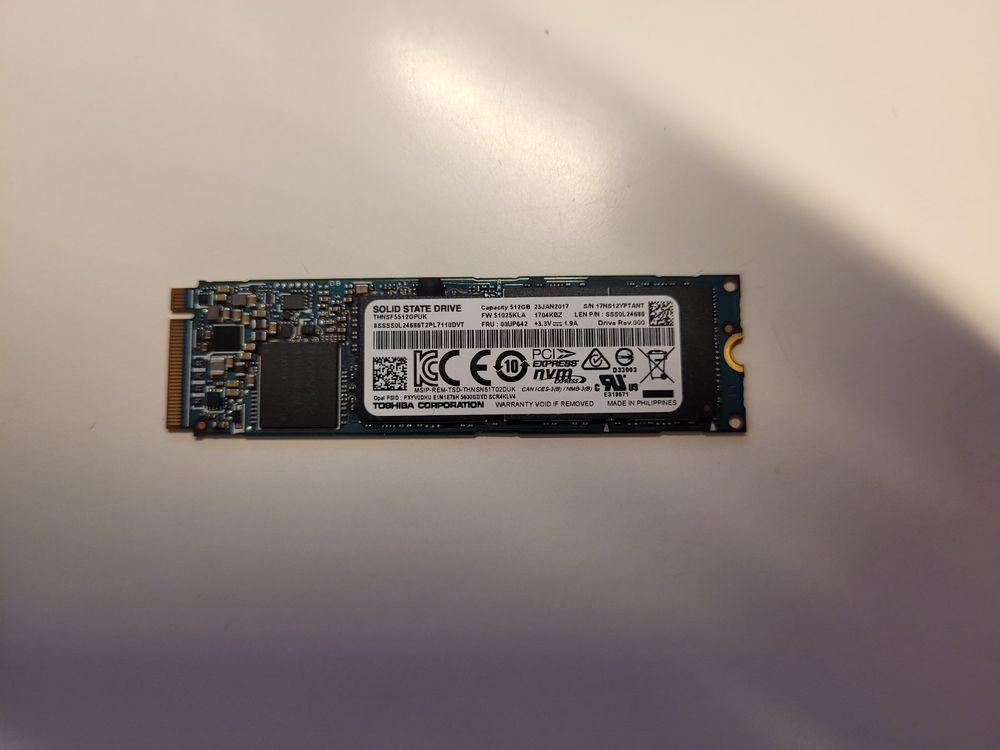 Toshiba SSD 512GB NVME M.2 (Gebraucht) in Unterengstringen für CHF 20 ...