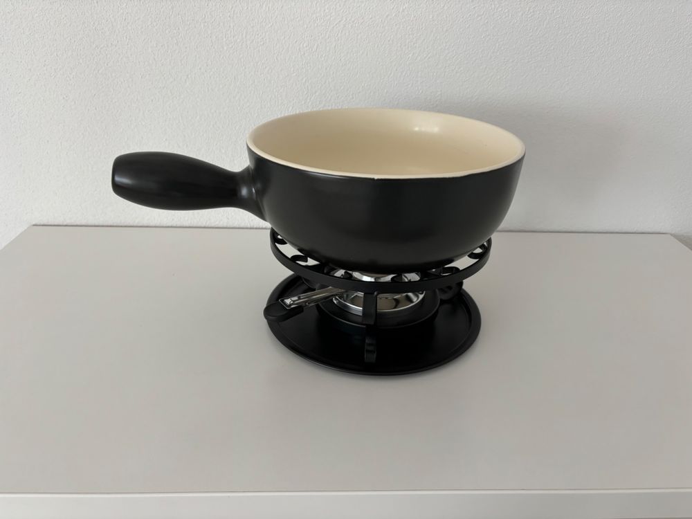 Landert - Käse-Fondue Set 24 cm / 2 l Caquelon Keramik / (Neu (gemäss ...