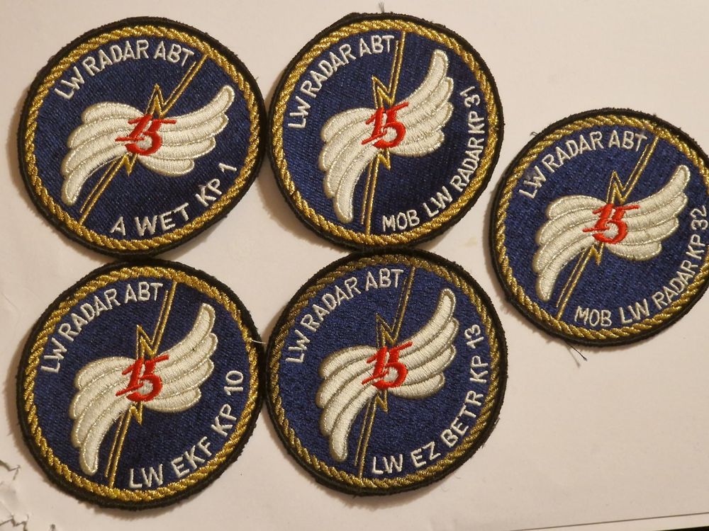 Luftwaffe Abzeichen 5 Badges LW Radar Abt 15 | Kaufen auf Ricardo