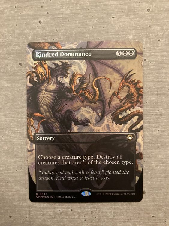 Borderless Foil Kindred Dominance Commander Masters NM (Neu (gemäss Beschreibung)) in ...