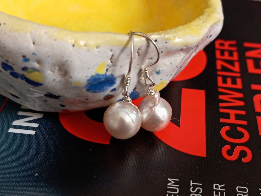 Akoya Barock Perlen silber 925Ohrringe | Kaufen auf Ricardo