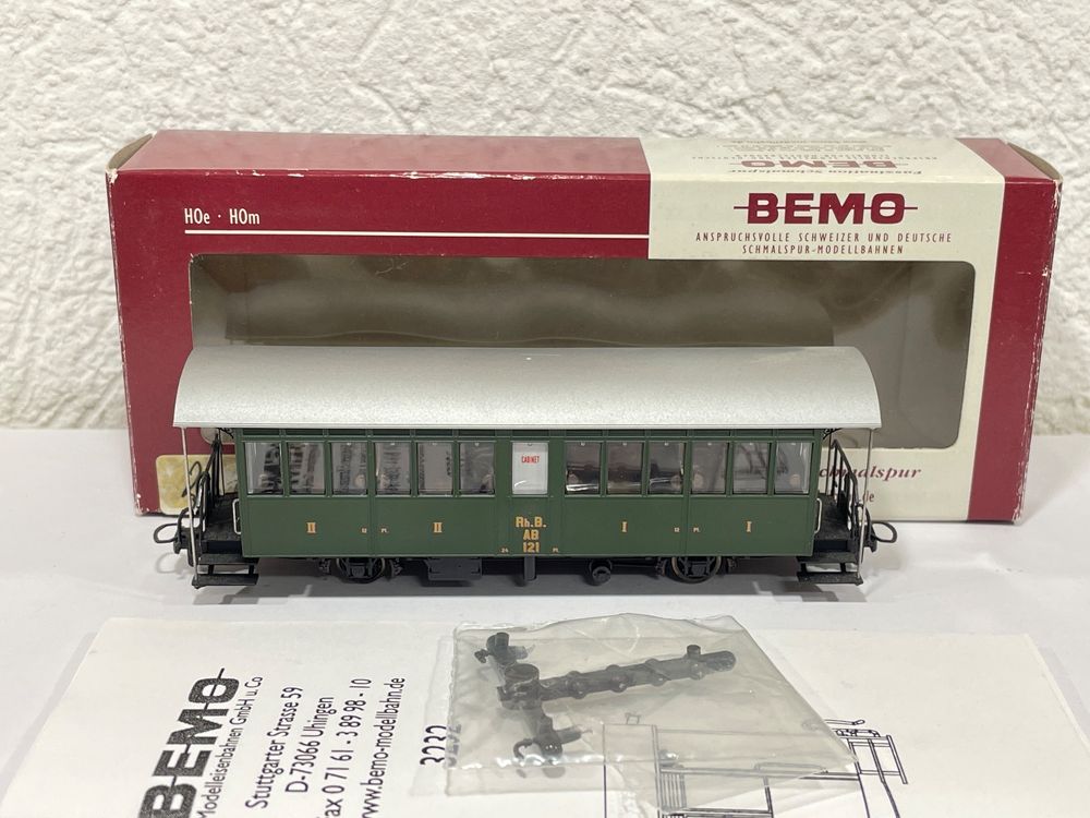 Bemo 3232 101 RhB AB 121 Nostalgie-Zweiachser H0m (Gebraucht) in Wilderswil für CHF 79 – mit ...