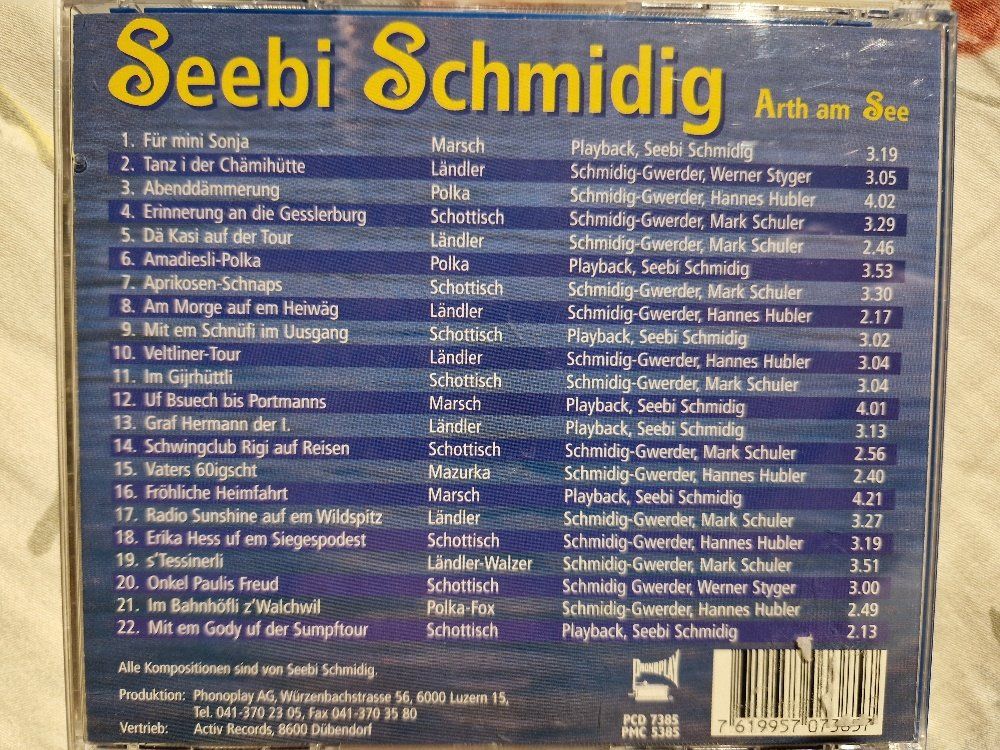 Seebi Schmidig – Arth Am See (22 Eigenkompositionen) (Gebraucht) in ...
