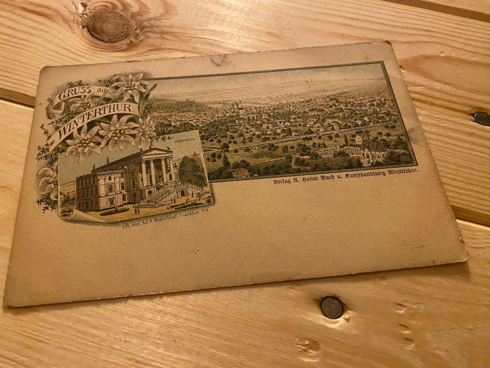 Gruss aus Winterthur antike Postkarte, vermutlich 19. Jahrh. (Gebraucht) in Solothurn für CHF 5 ...