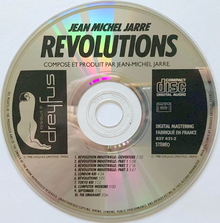 JEAN-MICHEL JARRE - REVOLUTIONS (Gebraucht) in Bottens für CHF 9 – mit ...