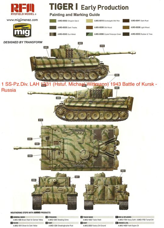 RFM Tiger I early full interior clear turret&hull + RM-2007 (Gebraucht ...
