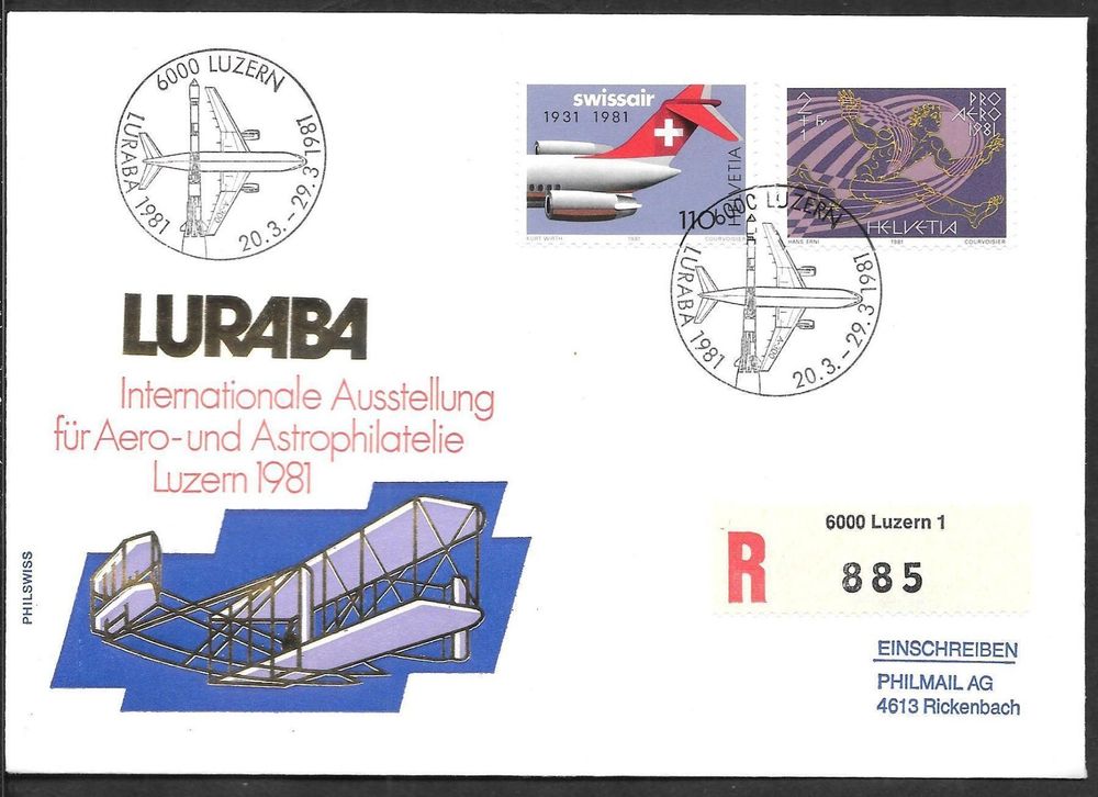 Sonderbrief SSt 74 Luraba Luzern 20.3.-29.3.1981 (Neu (gemäss Beschreibung)) in Olten für CHF 1 ...