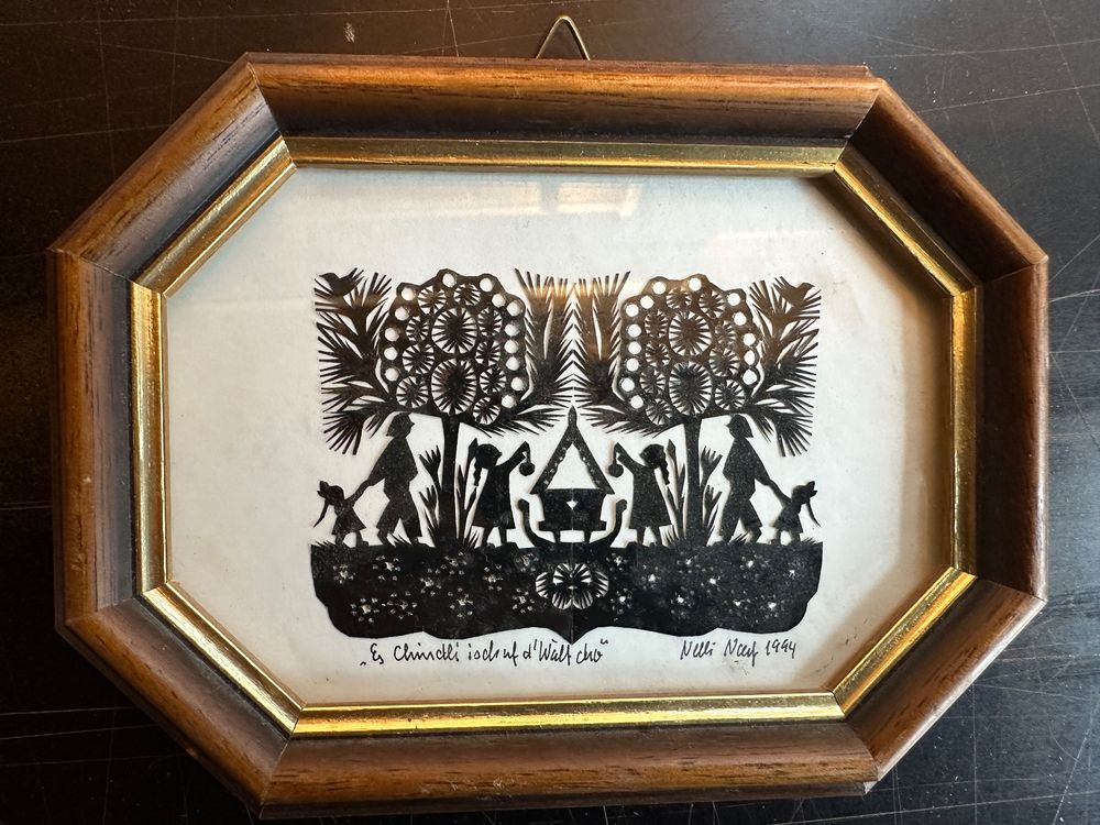 Nelli Naef kleiner Scherenschnitt Signiert | Kaufen auf Ricardo