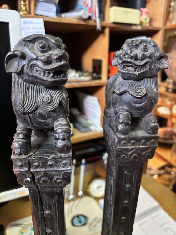 Antike chinesische Wächterfiguren, Holz, Top Zustand! 53 (Gebraucht) in ...