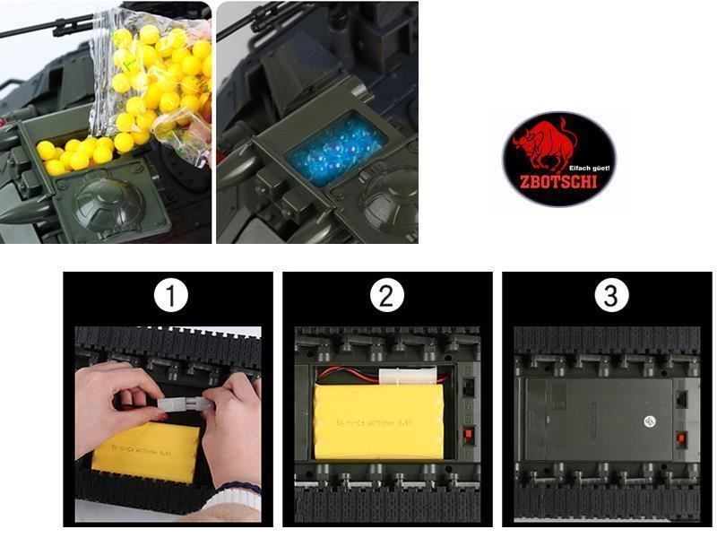 Ferngesteuerter Panzer RC Tank BB Airsoft Funktion 47cm XL (Neu und ...