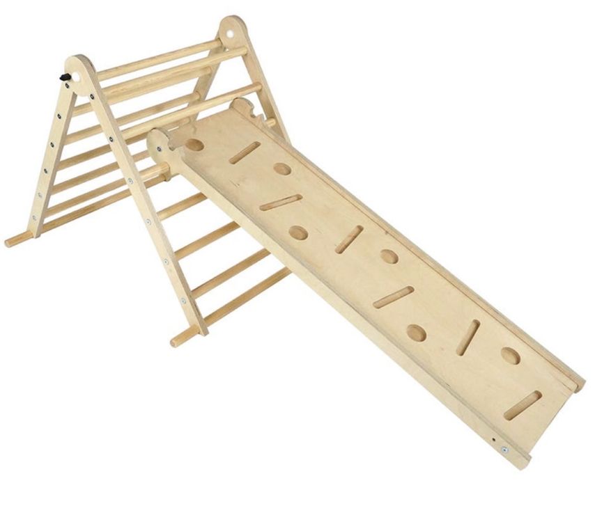 Triclimb Holz Dreieck und Rutsche Klettergerüst Natural | Kaufen auf ...