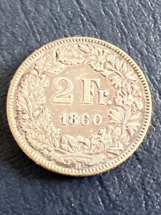 2.- Franken 1860 silber Sitzend | Kaufen auf Ricardo