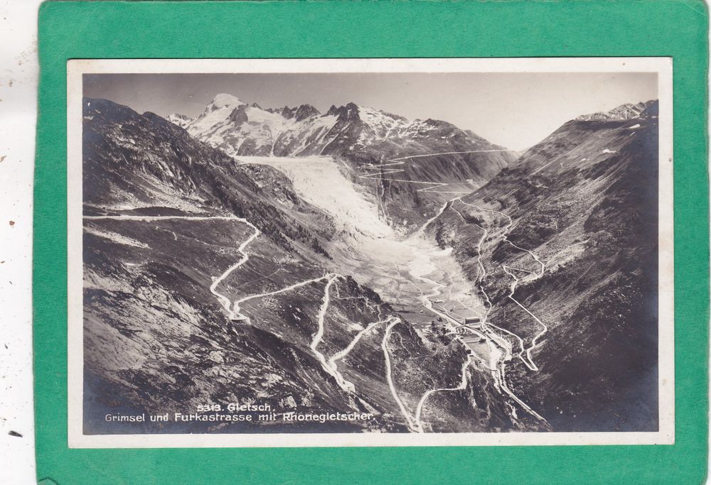Gletsch Grimsel und Furkastrasse mit Rhonegletscher 1929 | Kaufen auf ...