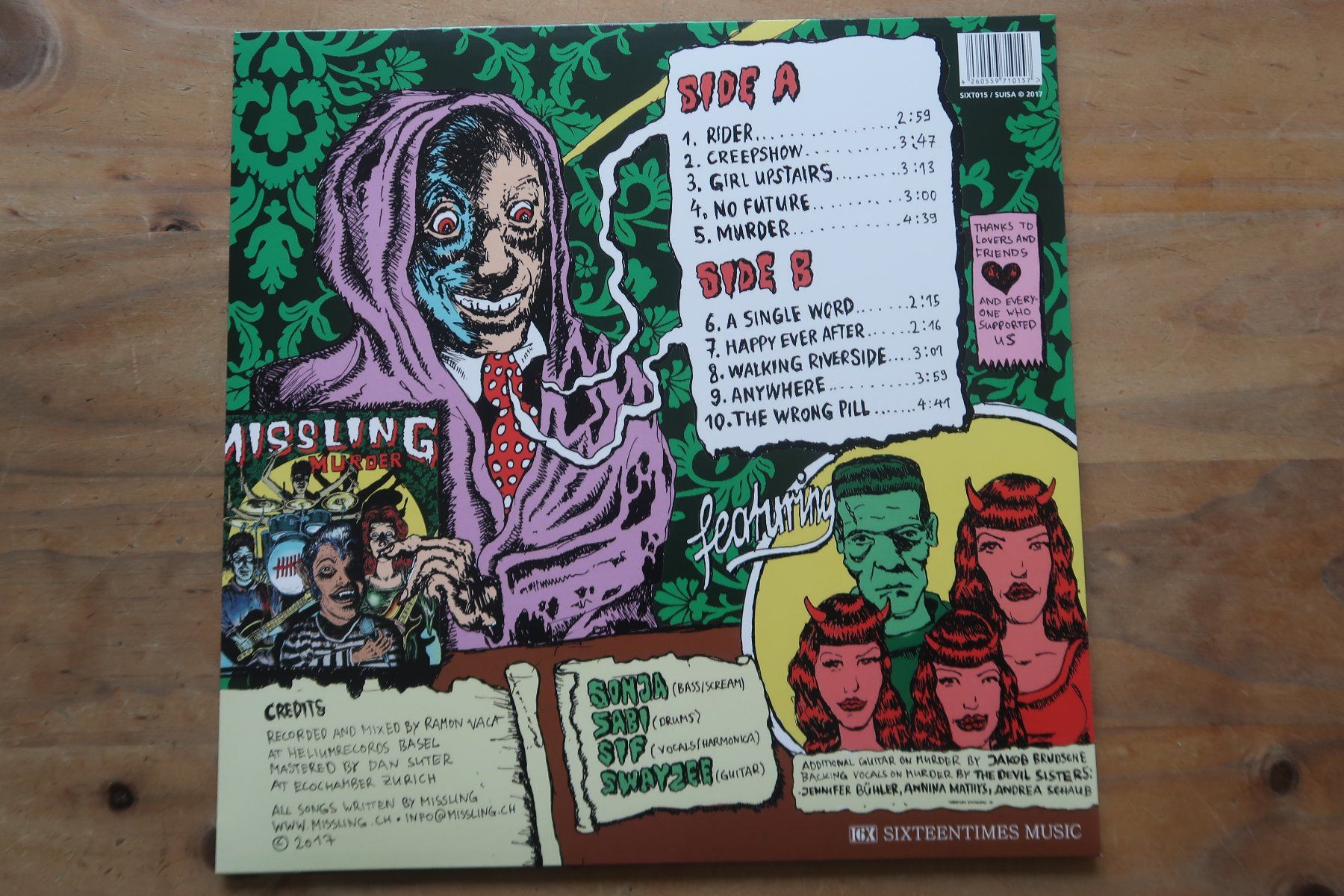 MISSLING - MURDER - Swiss Garage Rock, Post-Punk VINYL LP (Gebraucht ...