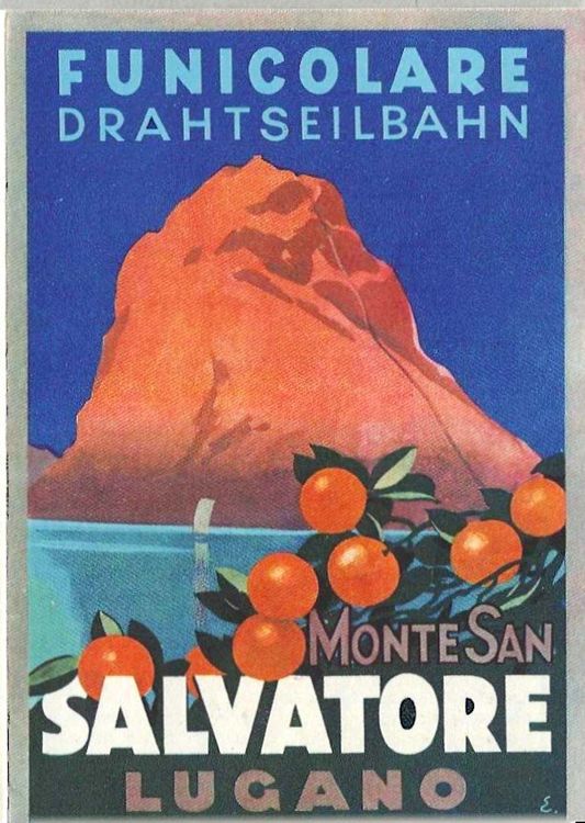 Lugano San Salvatore - Prospekt mit Fahrplan, 1936 | Kaufen auf Ricardo