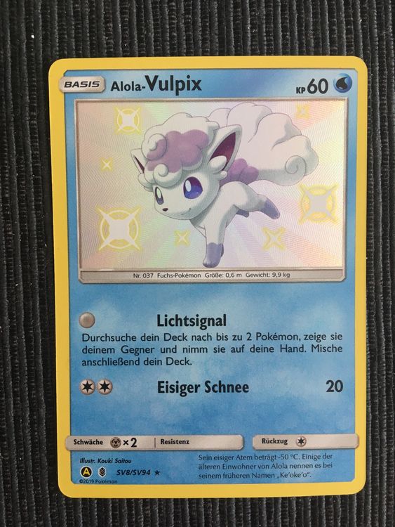 Pokemon Vulpix Shiny Hidden Fates Mint Deutsch | Kaufen auf Ricardo