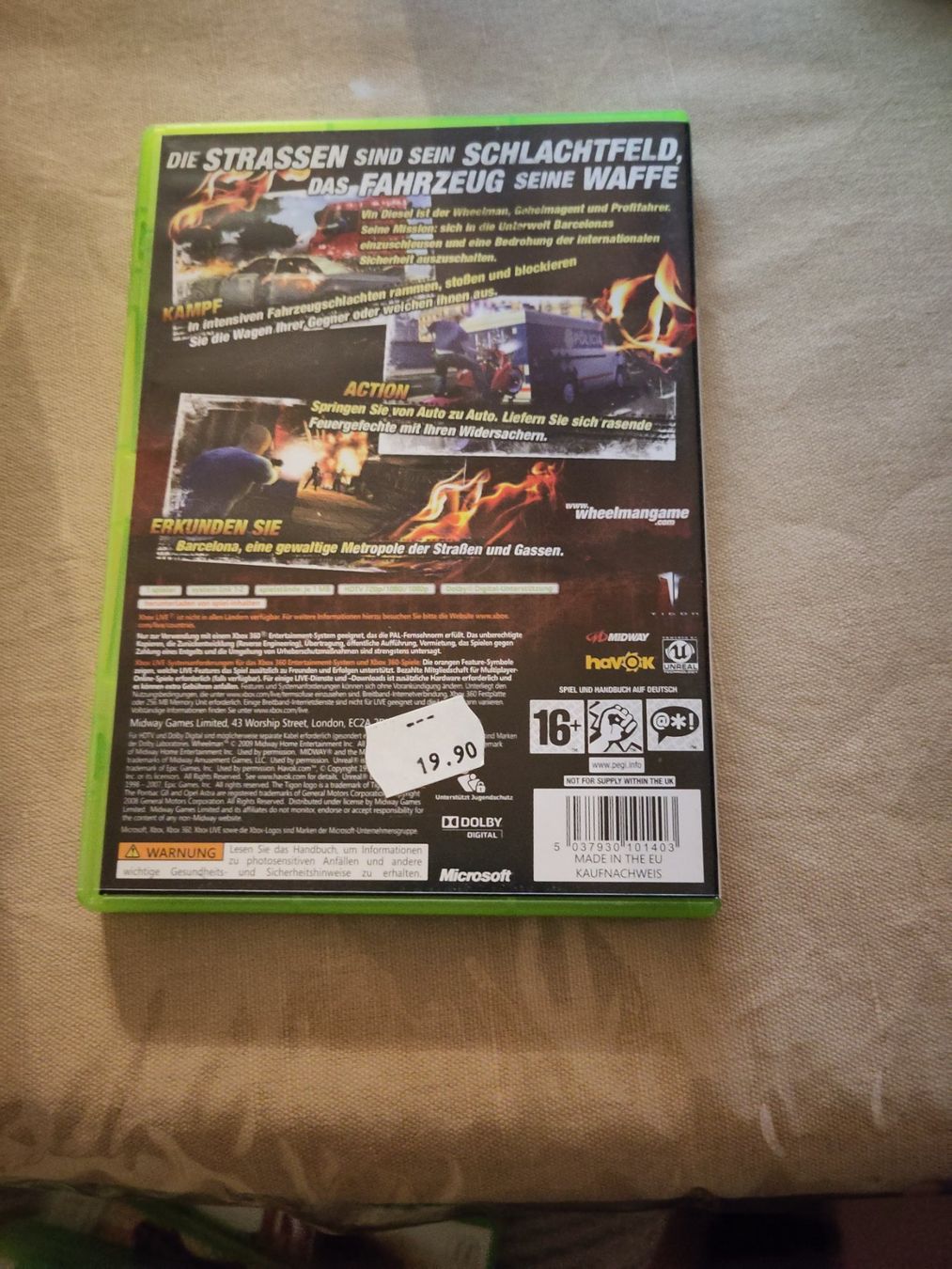Xbox 360 Spiel - Wheelman - Vin Diesel - Top Zustand! (Gebraucht) in ...