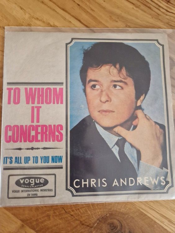 Vinyl Single - Chris Andrews - To Whom It Concerns | Kaufen auf Ricardo