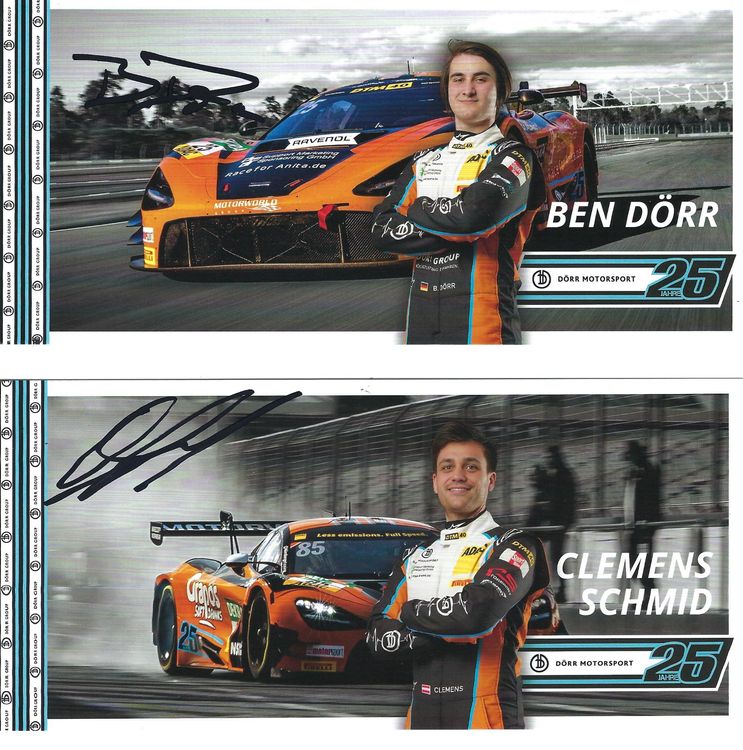 2 Autogrammkarte Ben Dörr & Clemens Schmid, DTM 2024 (Gebraucht) in ...