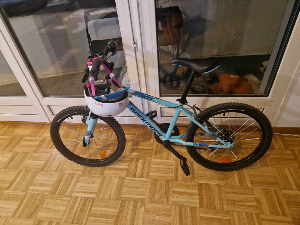 Velo enfant Rockrider ST500 bleu (20" / 6-9 ans) avec casque (Gebraucht ...