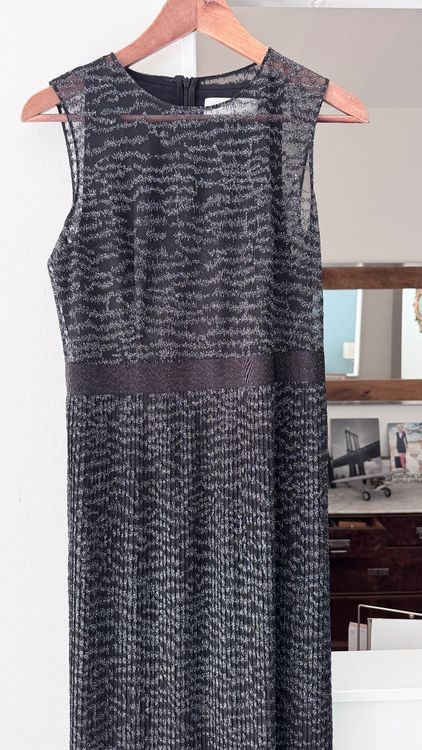 HUGO BOSS Robe longue noire sans manches, soirée M 38 (Neu (gemäss ...