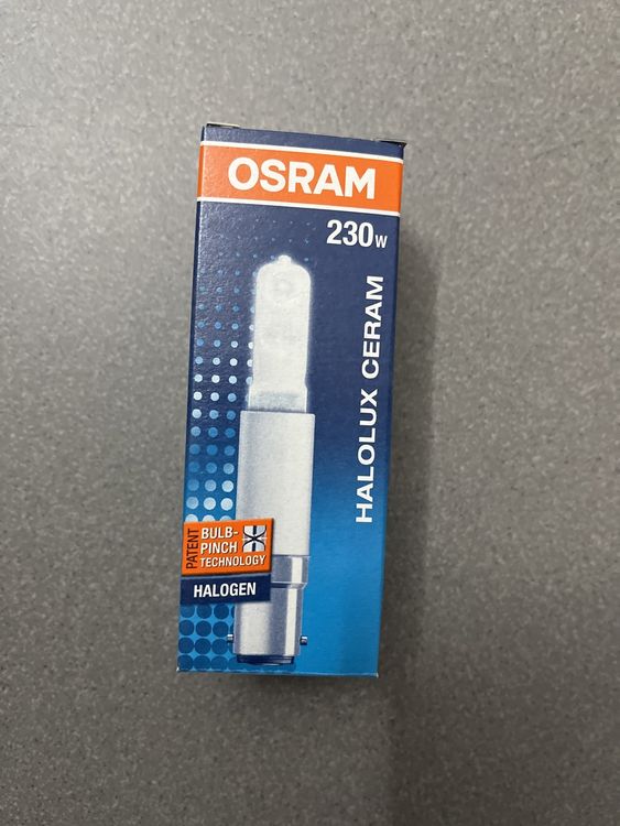 Osram Halolux Ceram 230W B15d matt (Neu und originalverpackt) in ...