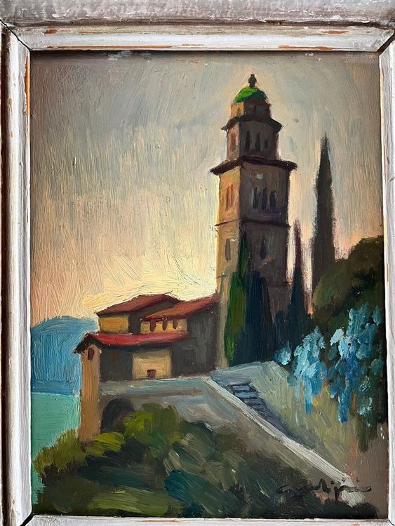 Tolle Aussicht auf Schloss, Gemälde Sig. | Kaufen auf Ricardo