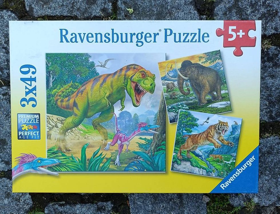 Ravensburger Puzzle Herrscher der Urzeit, ab 5+, 3x 49 Teile (Gebraucht) in Münchenstein für CHF ...