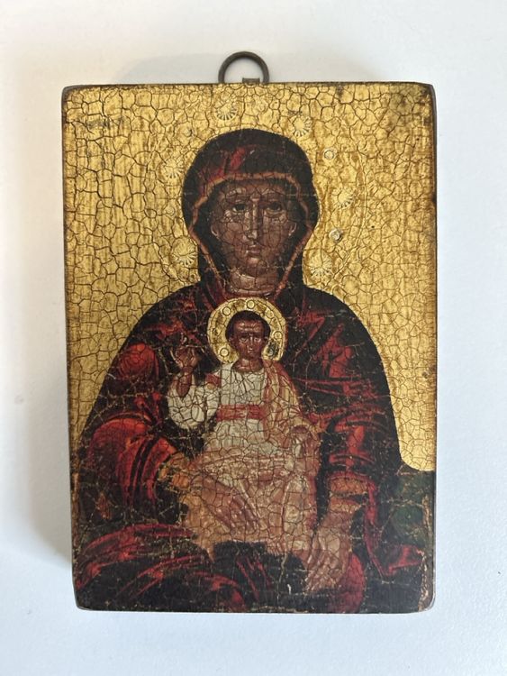 Antike Ikone auf Holz, Sammlerstück, religiöse Kunst (Gebraucht) in ...