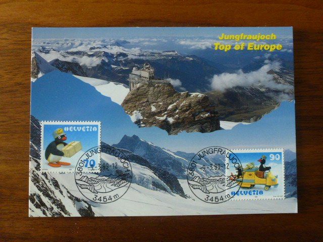 Maximumkarte Jungfraujoch 3454m/11333ft. Sonderstempel (Gebraucht) in Aedermannsdorf für CHF 6 ...