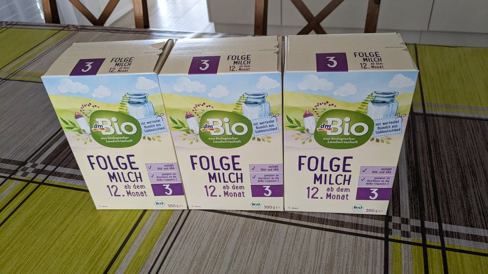 DM Bio Folge Milch ab dem 12. Monate - Folgemilch 3 - 3 Pack (Neu und ...