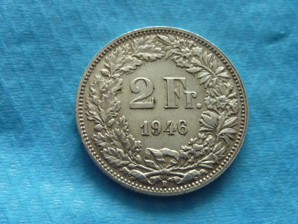 Silber 2 Franken 1946 vorzüglich. | Kaufen auf Ricardo