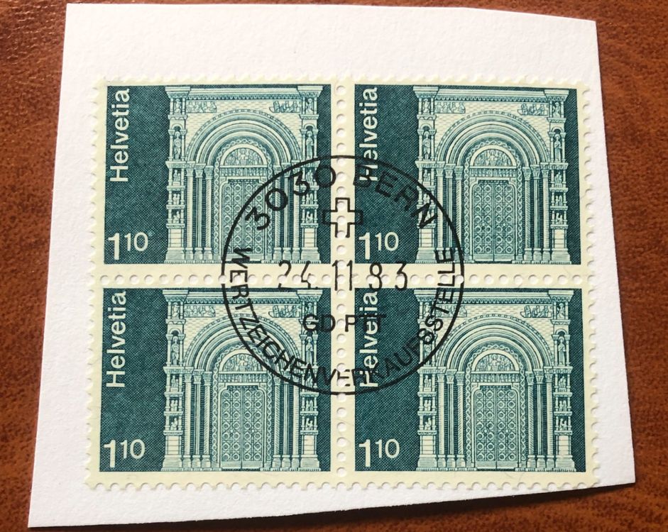 4 er Block Nr.535 mit Papier Stempel Bern (Gebraucht) in Aarau für CHF 0.5 – mit Lieferung auf ...