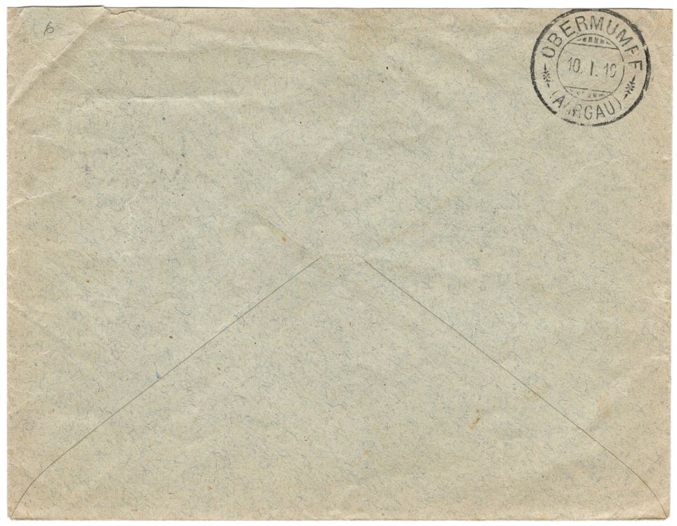 HELLIKON auf Beleg mit 10 Rp. Tell nach OBERMUMPF (Gebraucht) in ...