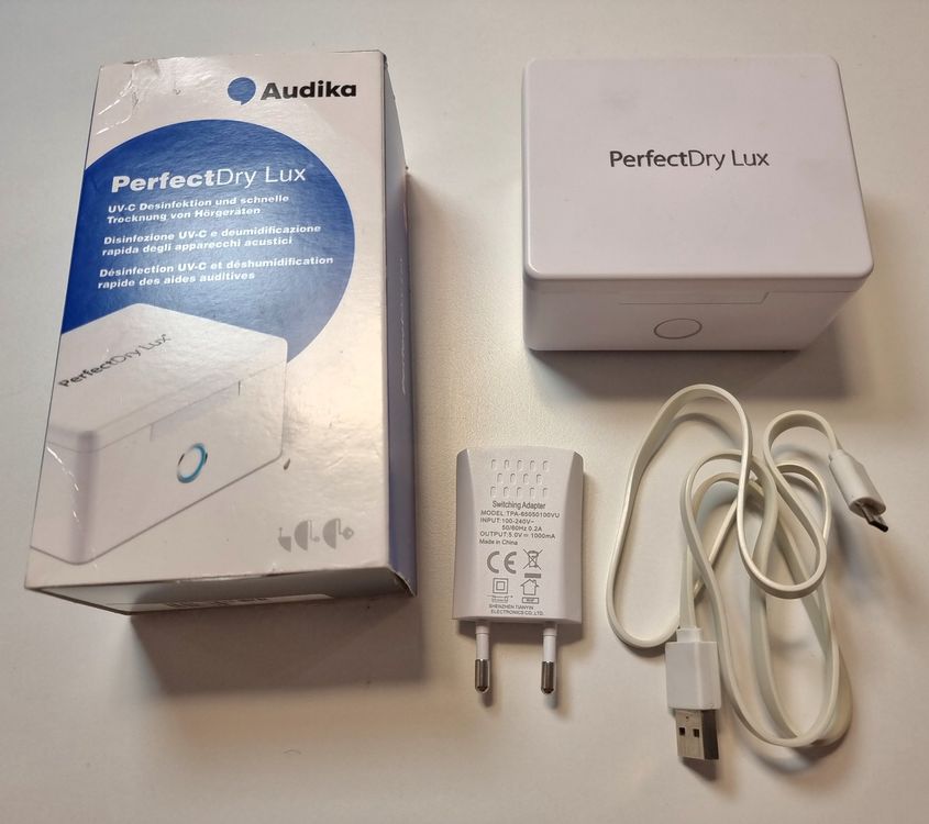 PERFECT DRY LUX UV-C Trocknung + Desinfektion Box Hörgerät (Neu (gemäss ...