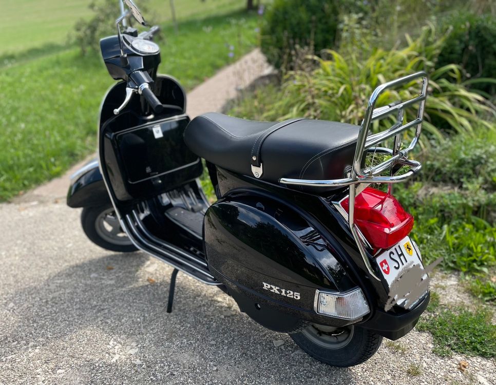 Vespa 125 PX - Roller SCHWARZ (aktuelle Originalaufnahmen) | Kaufen auf Ricardo
