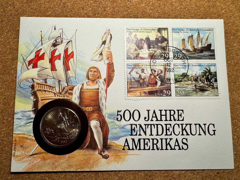 Münzbrief 500 Jahre Entdeckung Amerikas, 1992 | Kaufen auf Ricardo