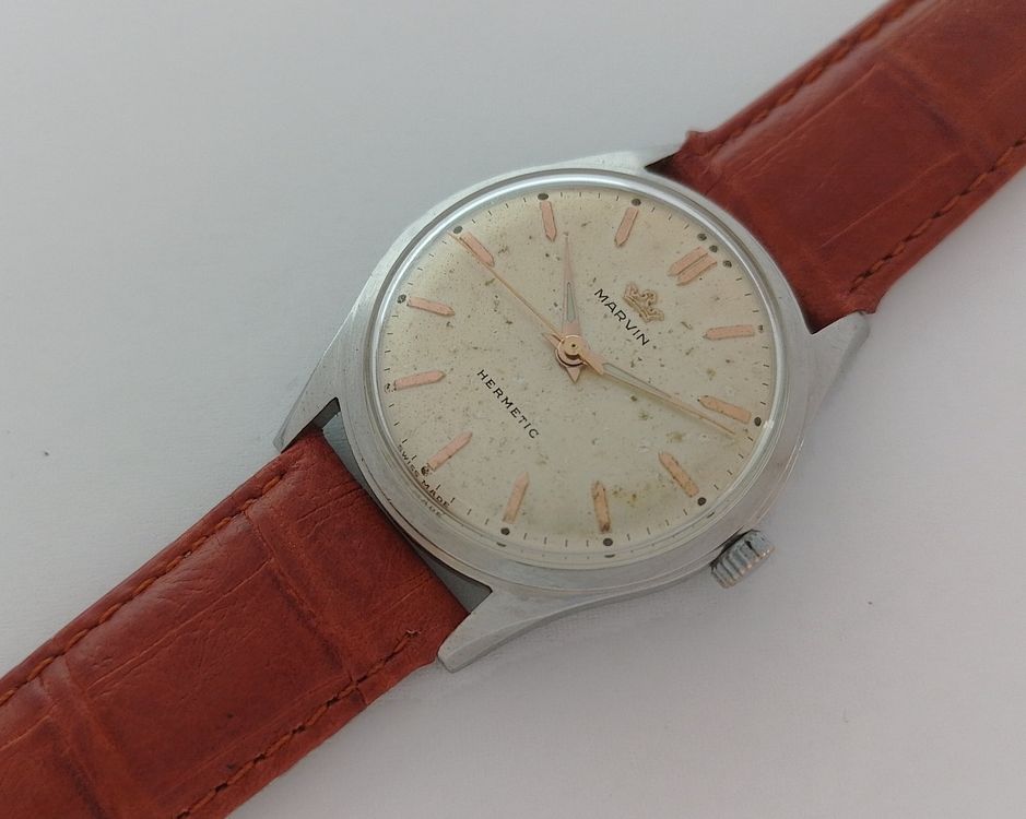 Vintage Marvin Hermetic Herrenuhr, mechanisch, cal. 560 (Gebraucht) in Basel für CHF 34 – mit ...