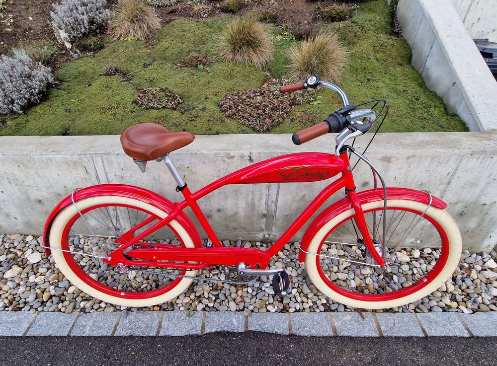 Cruiser Bike/Velo/Fahrrad Retro Look ,Electra rot | Kaufen auf Ricardo