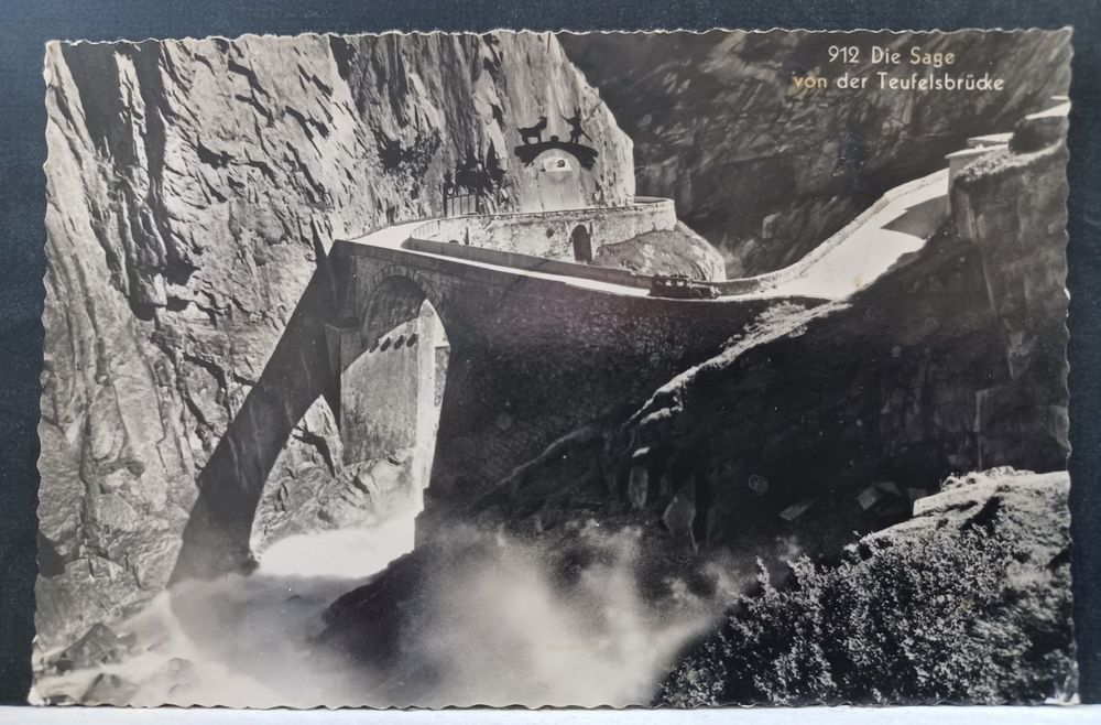 912 Die Sage v. der Teufelsbrücke, Feldpost SCH.KAN.BTTR.107 (Gebraucht ...