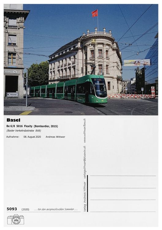 Basel Steinenberg Bankverein BVB Tram Flexity Be 6/8 5016 | Kaufen auf Ricardo