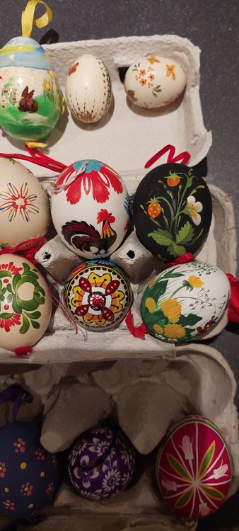 19kunstvolle echte einzigartige Eier Handar. versch.Grössen (Neu ...
