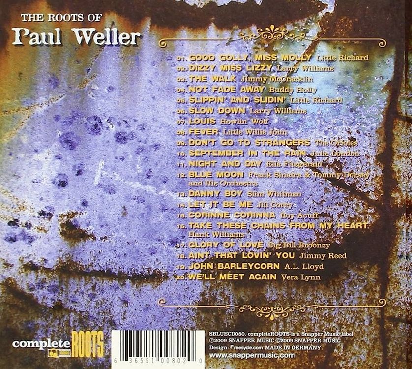 the Roots of Paul Weller- Vera Lynn, Jimmy Reed, Buddy Holly | Kaufen ...